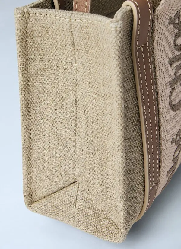 Chloé Mini Woody Tote Bag - Cream