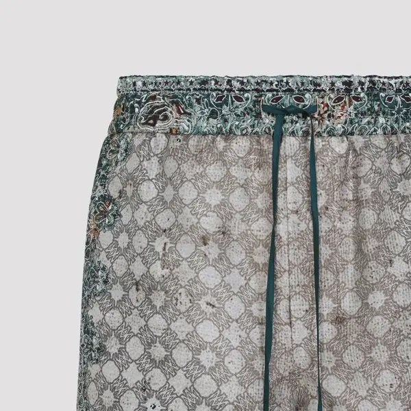 Amiri Multicolor Silk Printed Bandana Bermuda Shorts - Green