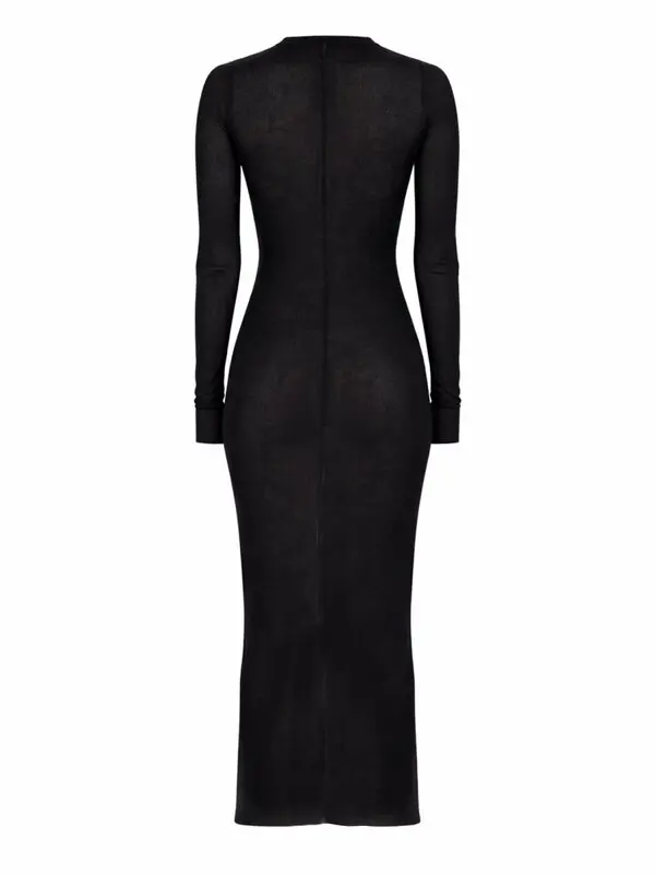 Rick Owens Long Sleeve Midi Dress - Black