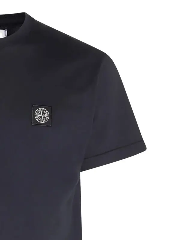 Stone Island Slim Fit Cotton Jersey T-shirt With Compass Patch