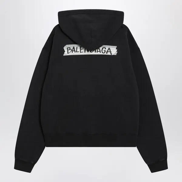 Balenciaga Washed Masking Tape Oversize Hoodie