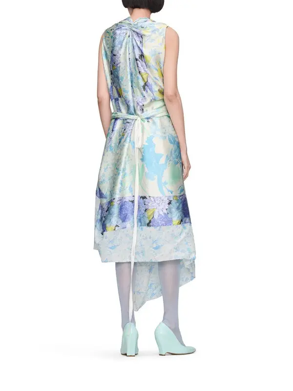 MAISON MARGIELA Floral Silk Wrap Dress