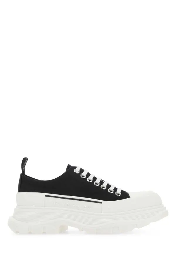 Alexander McQueen Canvas Tread Slick Sneakers - Black