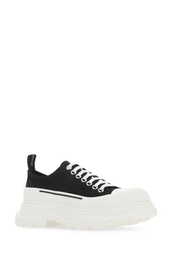 Alexander McQueen Canvas Tread Slick Sneakers - Black