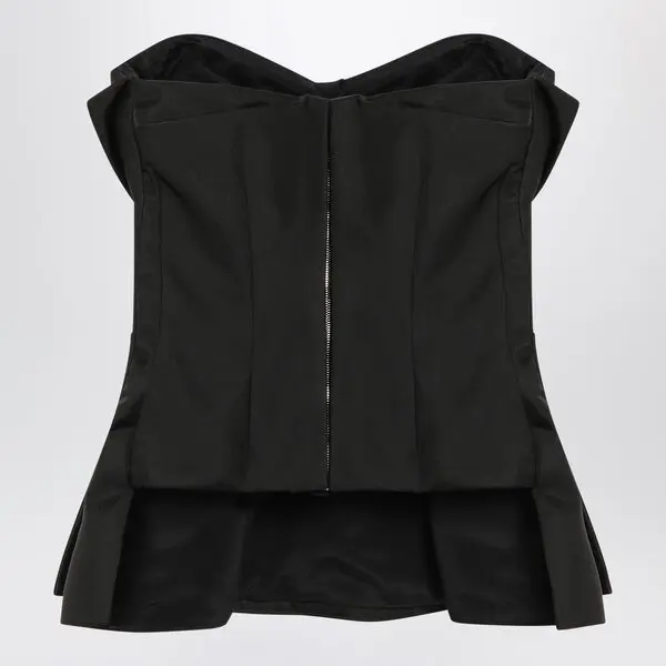 Alexander McQueen Strapless Corset Top - Black
