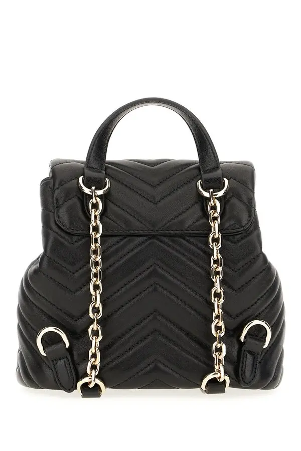 Gucci Quilted Leather Backpack With Double G Logo