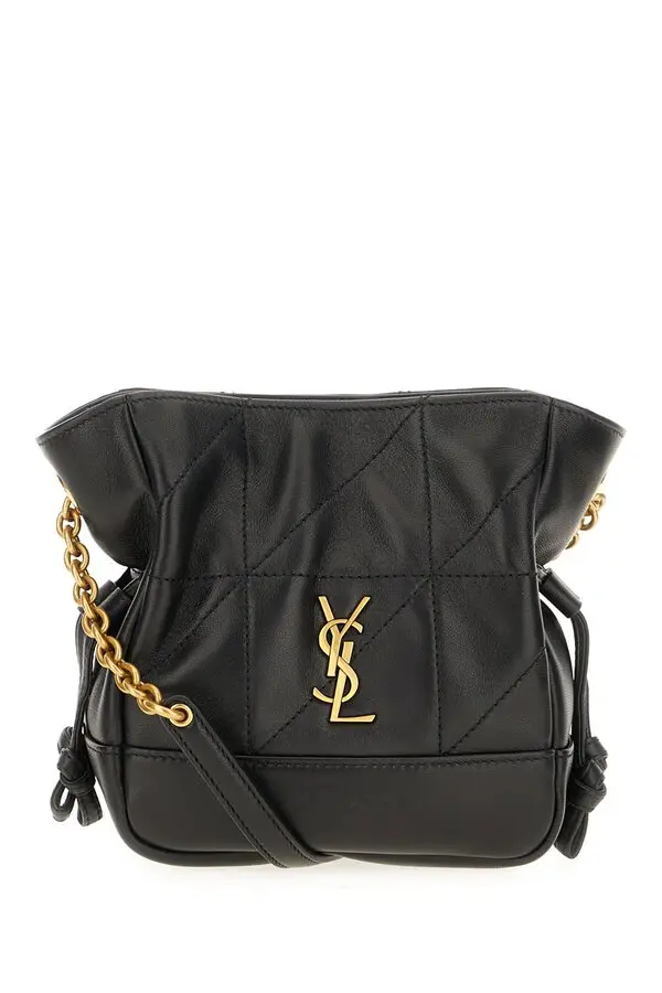 Saint Laurent Quilted Leather Bucket Bag With Chain Strap