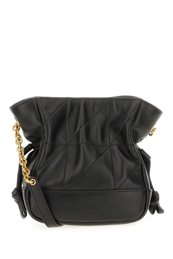 Saint Laurent Quilted Leather Bucket Bag With Chain Strap