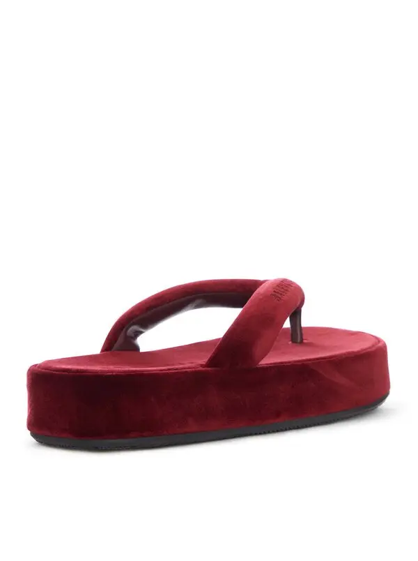 Balenciaga Platform Thong Sandals - Red