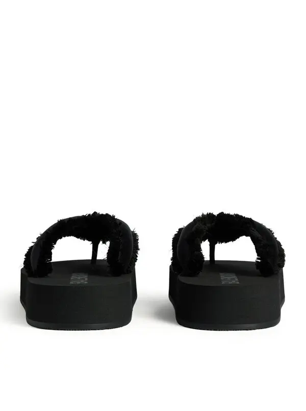 Balenciaga Jet Lag Platform Flip Flops - Black
