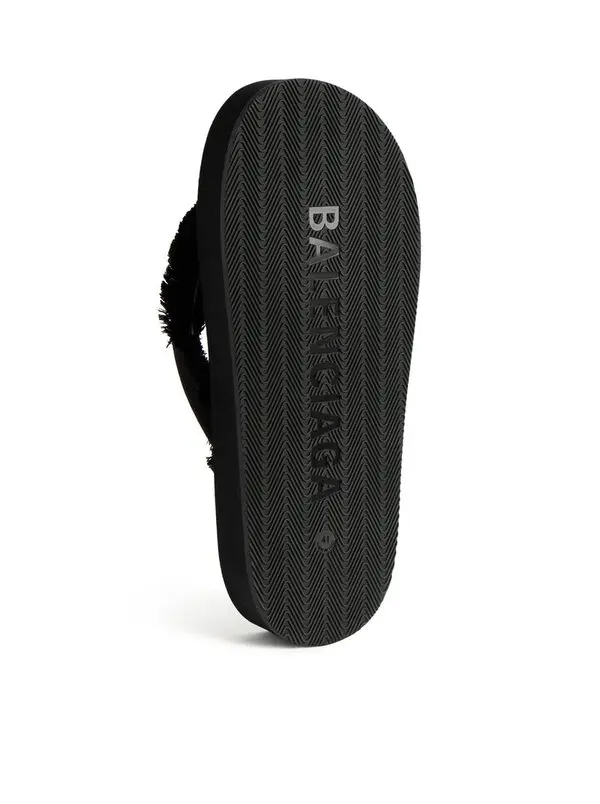 Balenciaga Jet Lag Platform Flip Flops - Black