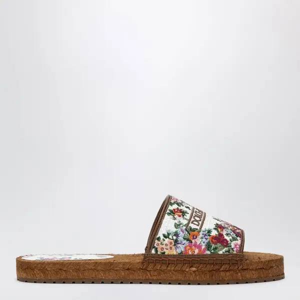 Dolce & Gabbana Embroidered Floral Fabric Espadrilles - Multicolor