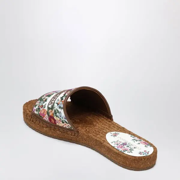 Dolce & Gabbana Embroidered Floral Fabric Espadrilles - Multicolor