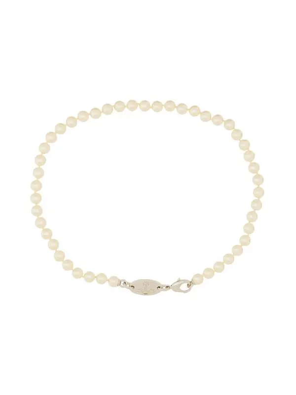 VIVIENNE WESTWOOD Stuart Necklace With Swarovski Pearls - Silver