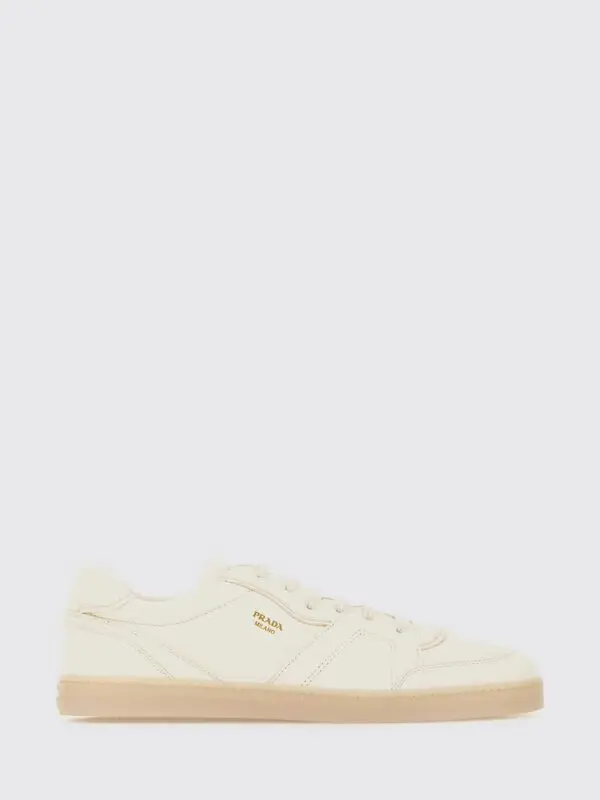Prada Ivory Leather Sneakers