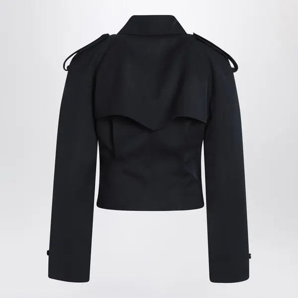 Alexander McQueen Navy Double-breasted Wool Jacket