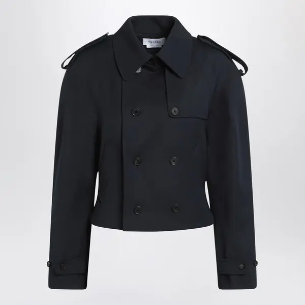 Alexander McQueen Navy Double-breasted Wool Jacket - Blue