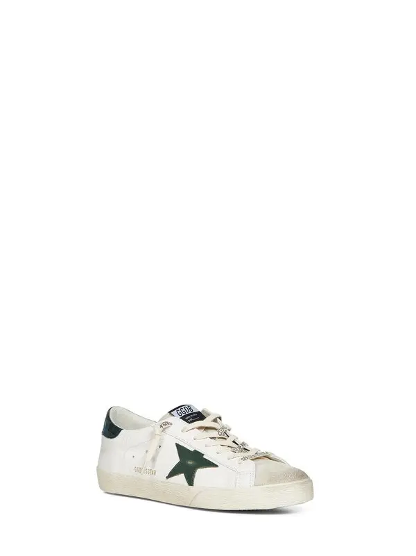 GOLDEN GOOSE Super-star Sneakers With Croc-effect Heel - Multicolor