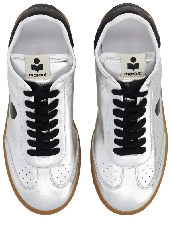 Isabel Marant Étoile Kaycee Leather Sneakers - Silver