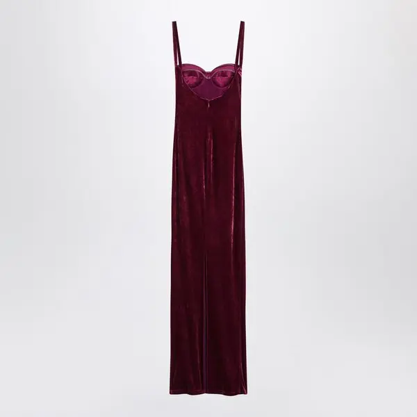 balenciaga pink velvet dress Balenciaga Velvet-Finish Dress - Purple