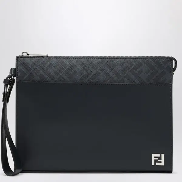 Fendi Ff Squared Clutch - Blue