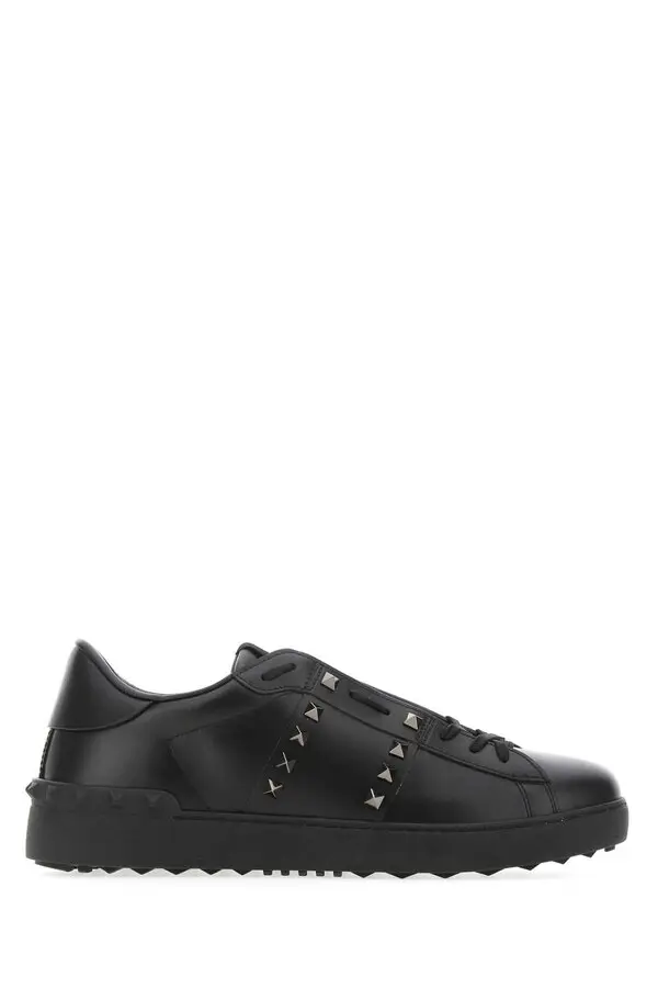 Valentino Garavani Rockstud Untitled Leather Sneakers - Black