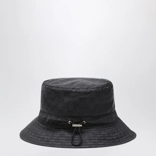 Gucci Reversible Nylon Gg Hat - Black