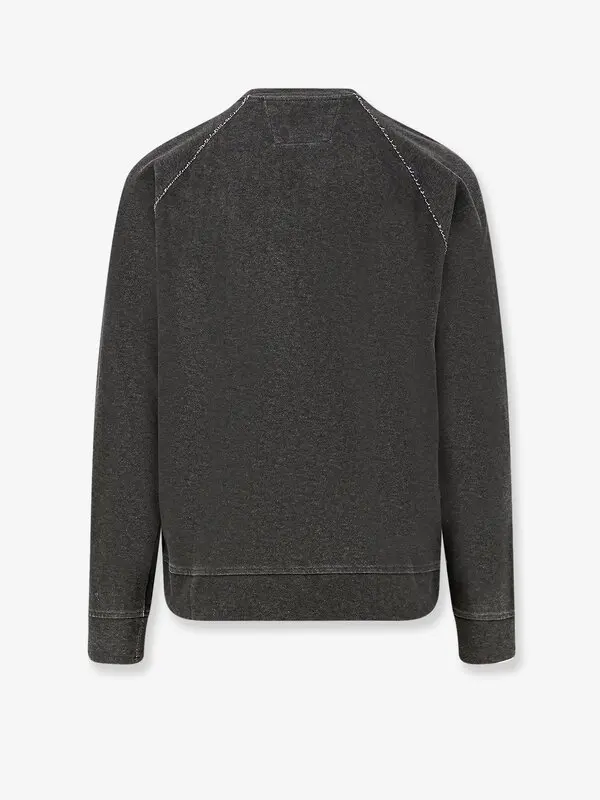 C.P. COMPANY Crewneck Long Sleeve Sweatshirt With Embroidered Logo