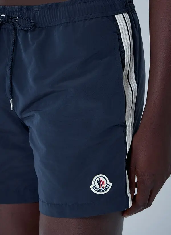 Moncler Logo Patch Swim Shorts