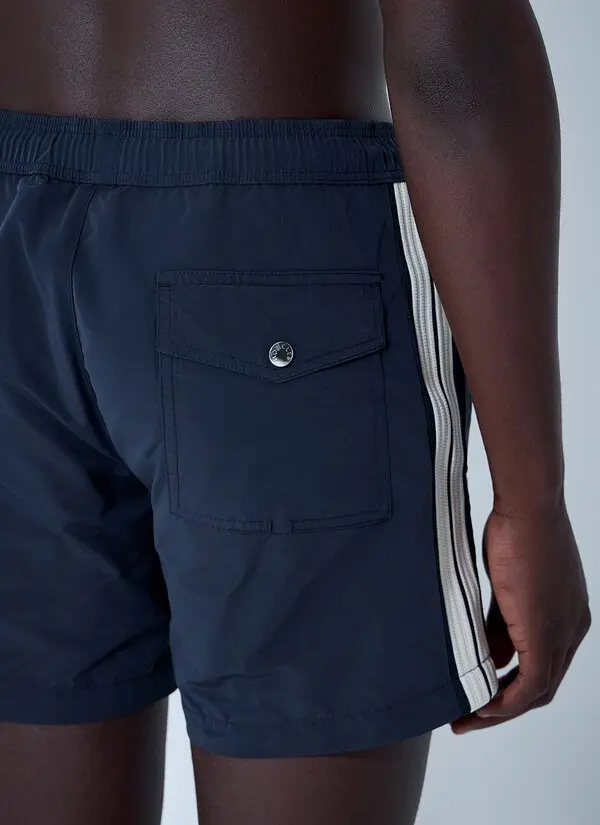 Moncler Logo Patch Swim Shorts