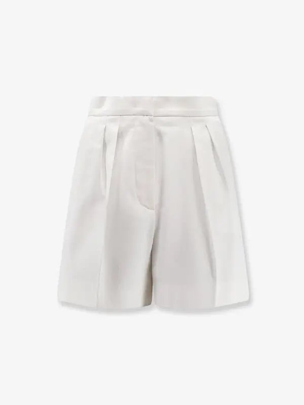 Max Mara Tabacco Stretch Cotton Shorts - Multicolor
