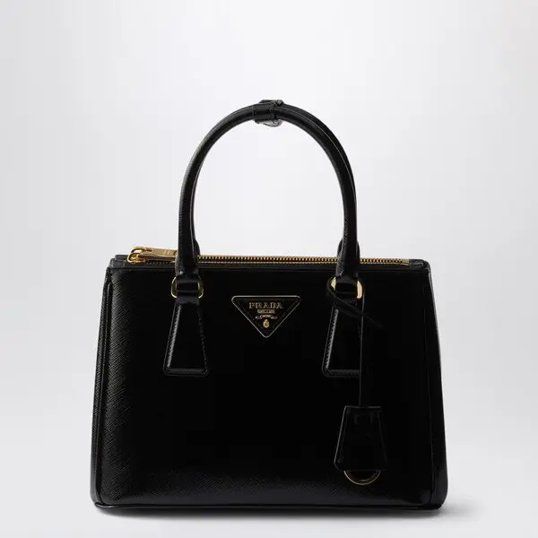 Prada Small Galleria Saffiano Leather Bag - Black