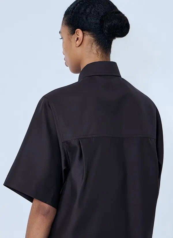 Bottega Veneta Wool And Silk Blend Short Sleeve Shirt