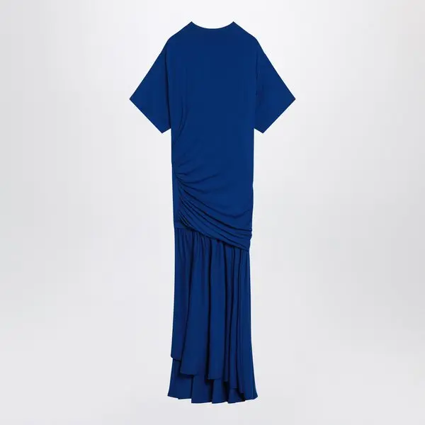 FERRAGAMO Draped Long Dress With Pleated Skirt