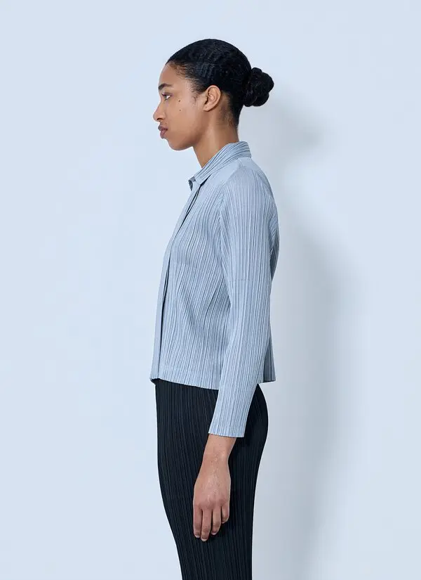 Issey Miyake Structured Pleat Long Sleeve Shirt