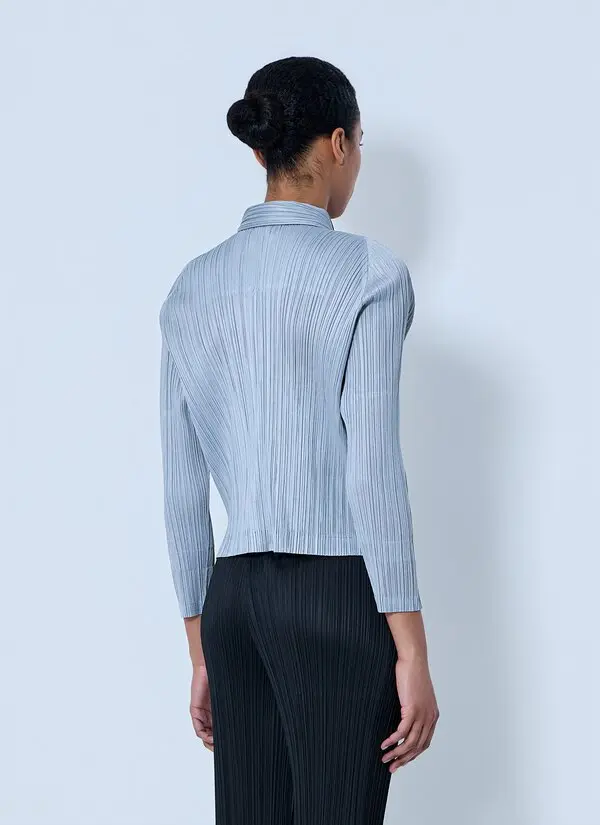 Issey Miyake Structured Pleat Long Sleeve Shirt