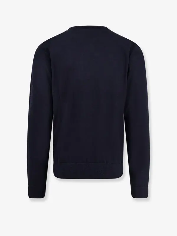 BOSS Wool, Silk, And Cashmere Crew Neck Sweater - Blue