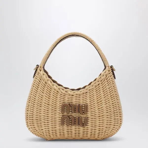 Miu Miu Wander Handbag In Wicker