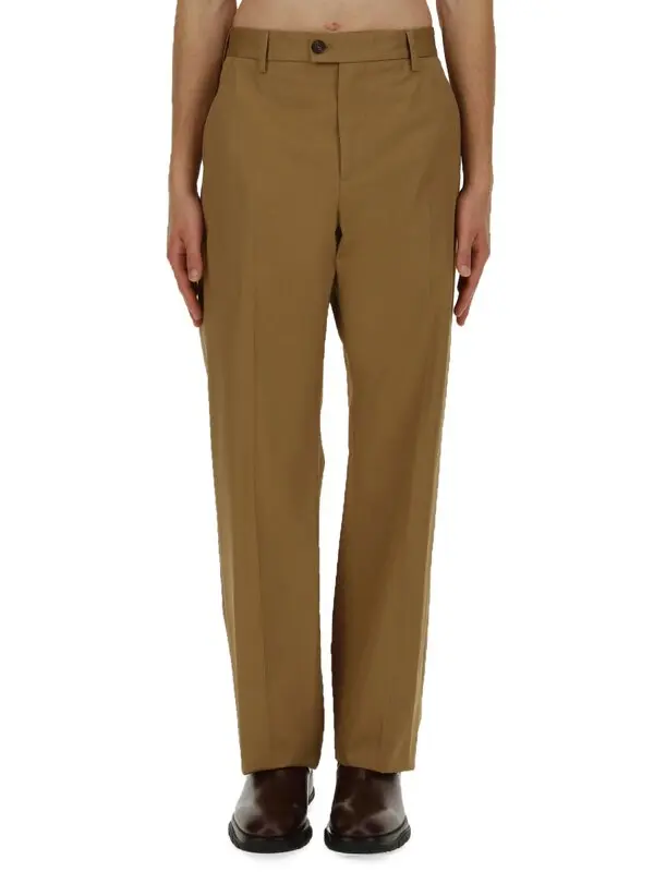 Alexander McQueen Tailored Cotton Trousers - Cream