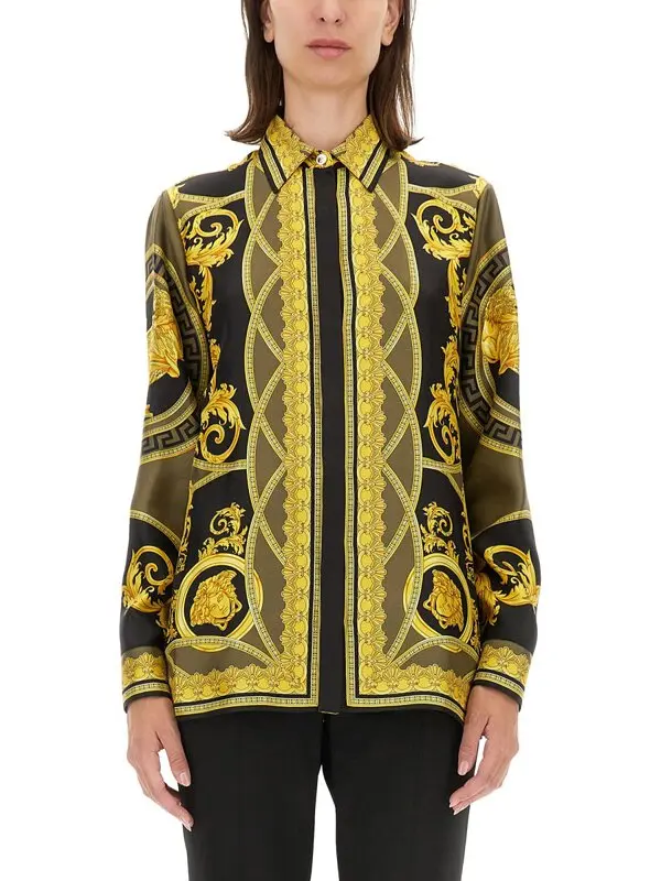 Versace La Coupe Des Dieux Silk Shirt - Multicolor