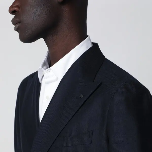 Tagliatore Wool Double-breasted Jacket - Blue