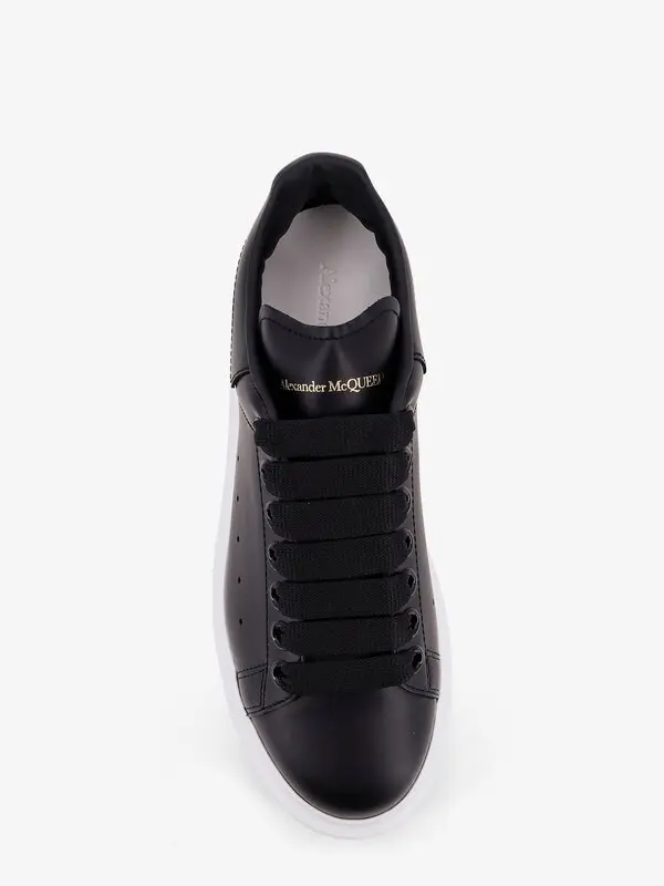 Alexander McQueen Oversized Leather Sneakers - Black