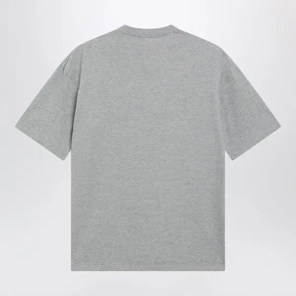 Auralee Grey Cotton Crew-neck T-shirt