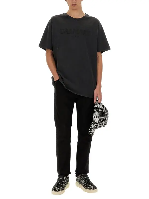 Balmain T-shirt With Logo - Multicolor