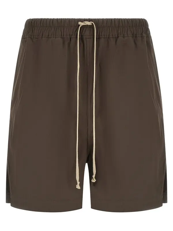 Rick Owens Cotton Poplin Bermuda Shorts - Brown