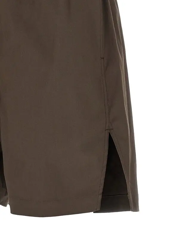 Rick Owens Cotton Poplin Bermuda Shorts - Brown