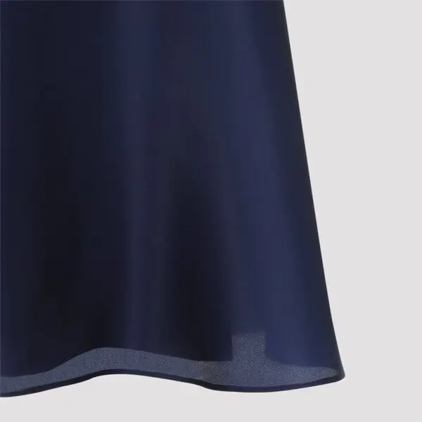 Alberta Ferretti Silk A-line Midi Skirt - Blue