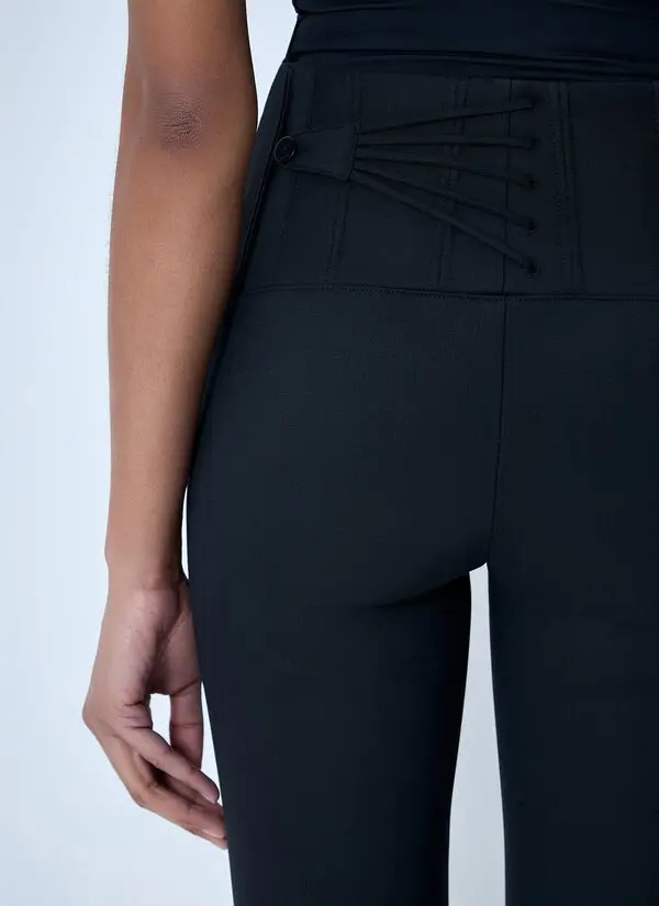 Jacquemus High-waisted Buttoned Cycling Pants - Black