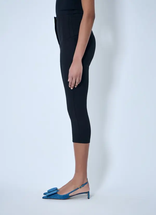 Jacquemus High-waisted Buttoned Cycling Pants - Black