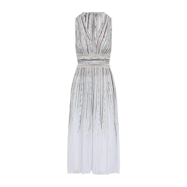 Missoni V-neck Sleeveless Empire Waist Midi Dress